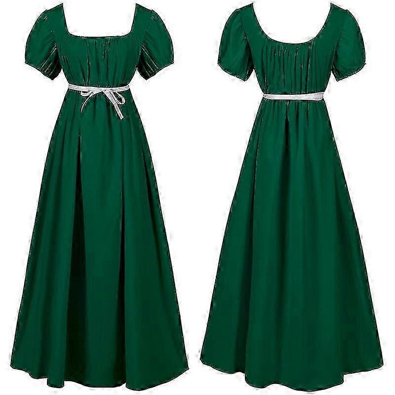 Medieval Women's High Waist Ball Dress Bridgerton Victorian Tea Party ...