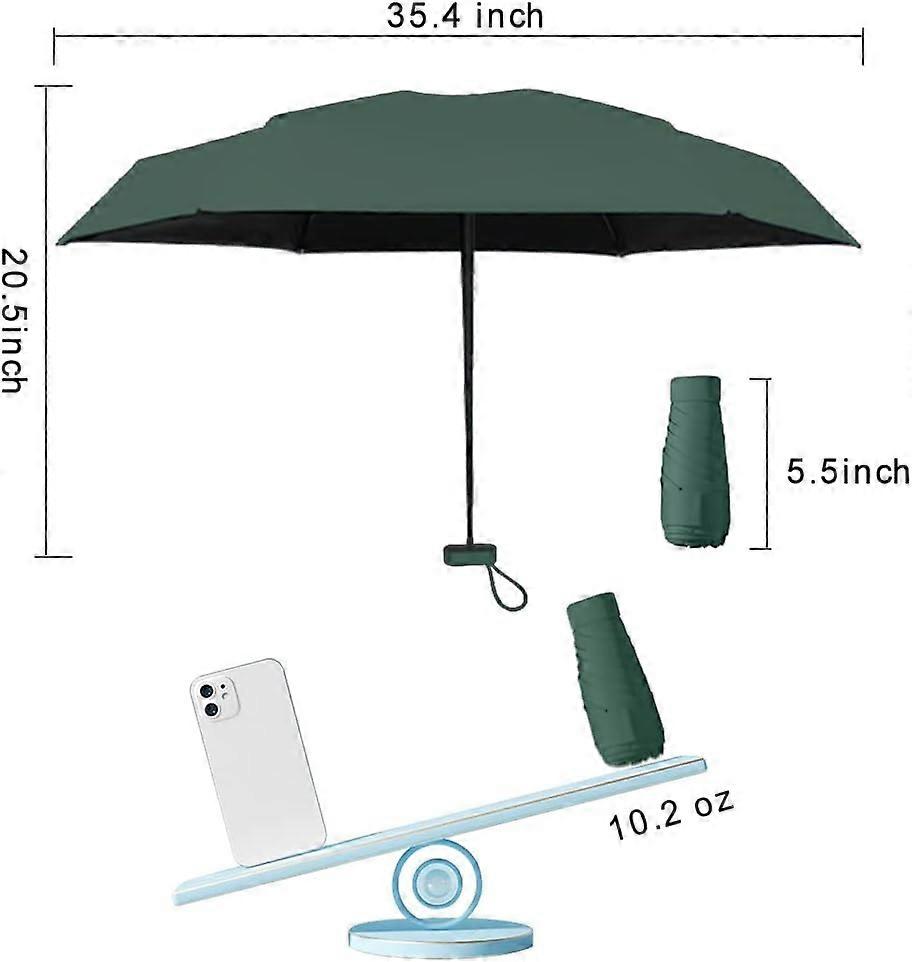 mini resa solparaply för handväska med fodral, kompakt UV-paraply skydd ...