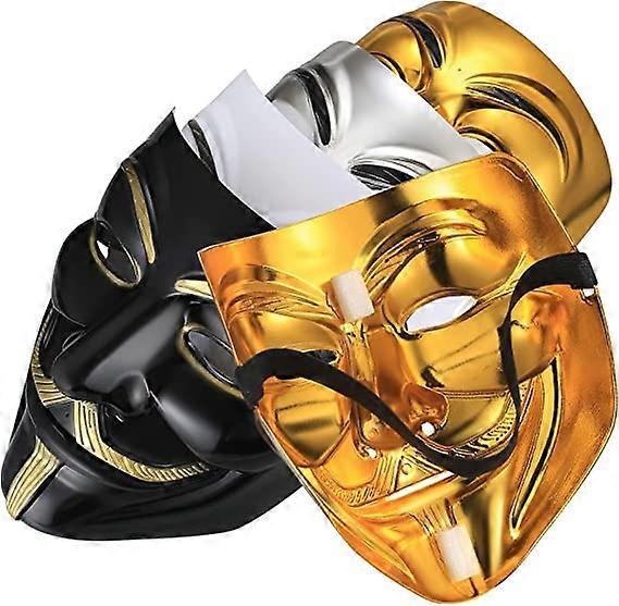 4 Pieces V for Vendetta Guy Mask, Halloween Costume Cosplay Party Mask ...