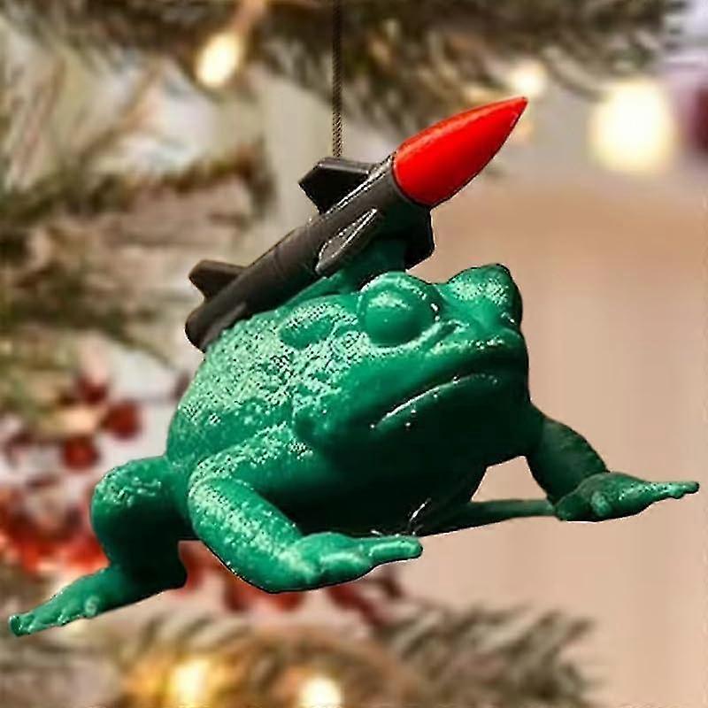 Missile Toad Holiday Ornament, Mistletoe Christmas Ornament, Painted ...