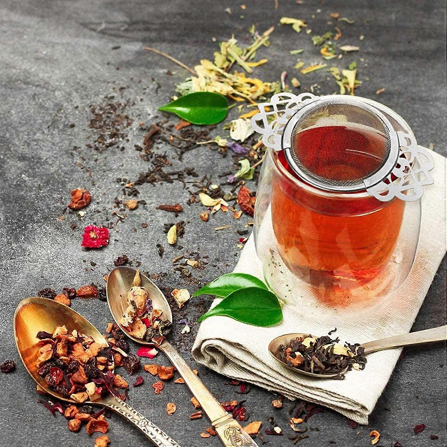 Tea Filter, Stainless Steel Tea Strainer with Bowl, Ultra Fine Mesh Tea ...