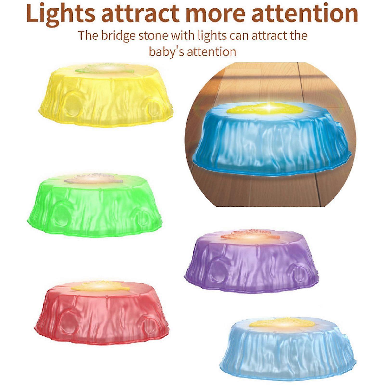 Light Up Balance Stepping Stones for Kids Non-Slip Glow-in-the-Dark ...
