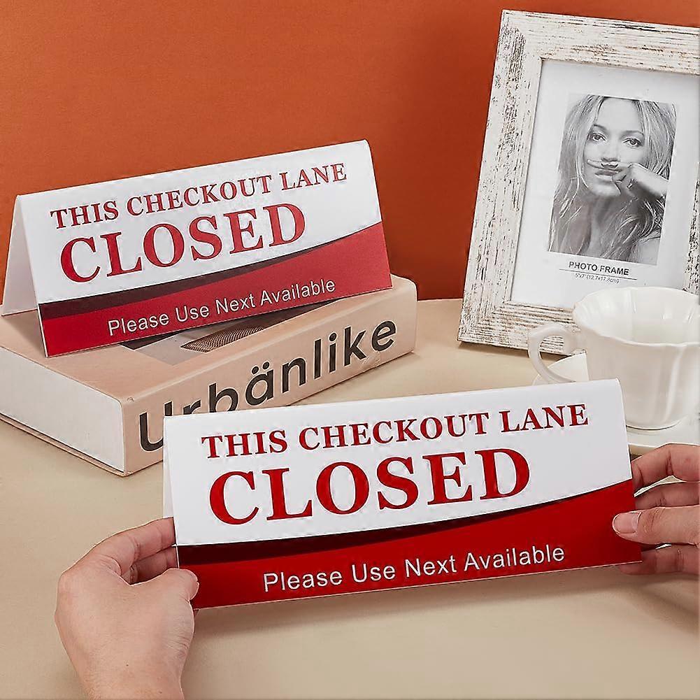 4Pcs Checkout Closed Desk Sign 9.8x3x3.9inch Retail Counter Table Top ...