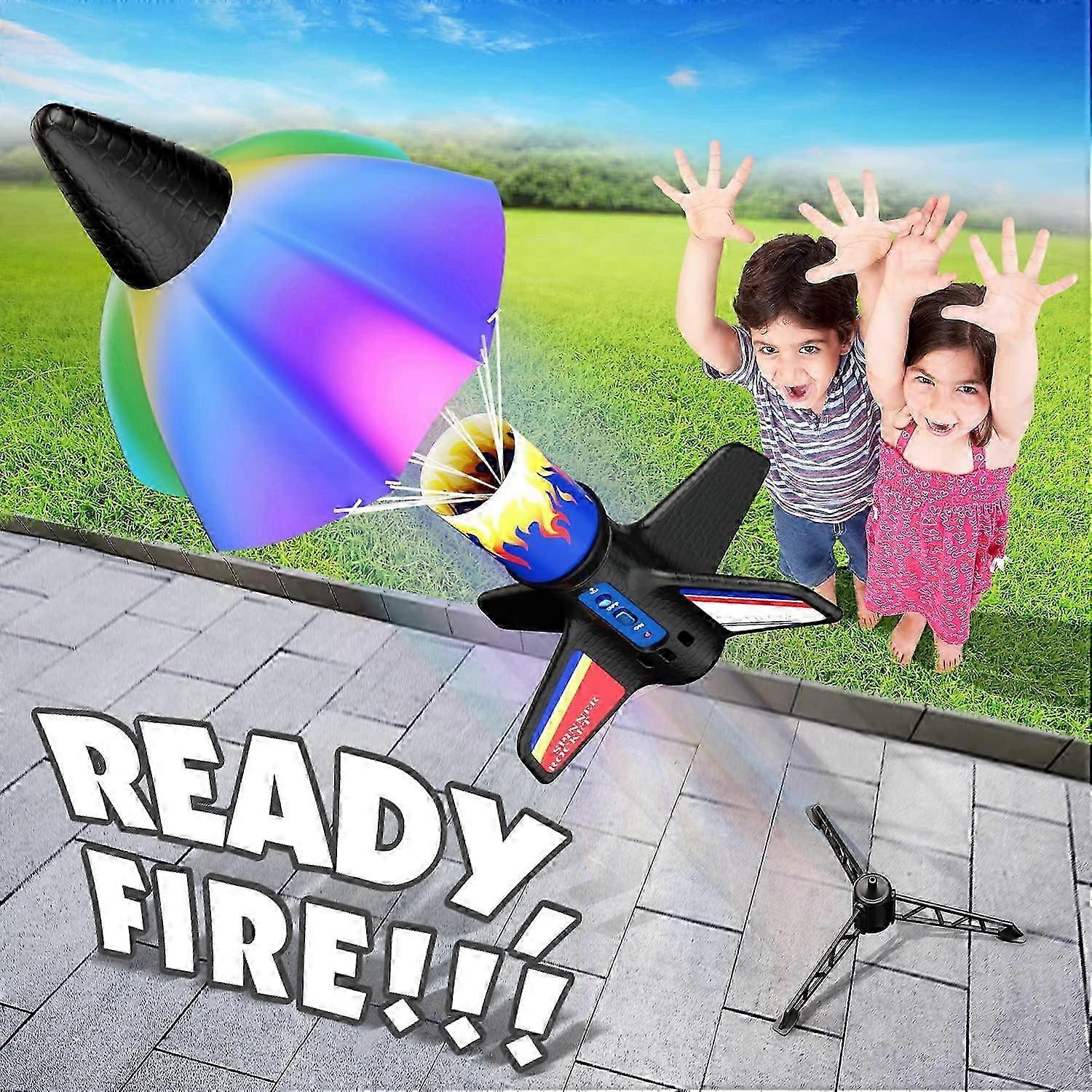Rocket Launcher for Kids Electric Flying Model Rocket with Parachute ...