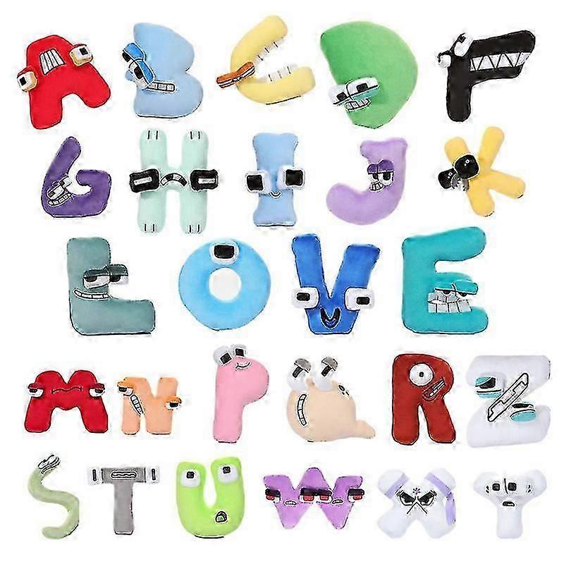 Alphabet Lore Plush Toys English Letter Stuffed Animal Plushie Doll ...