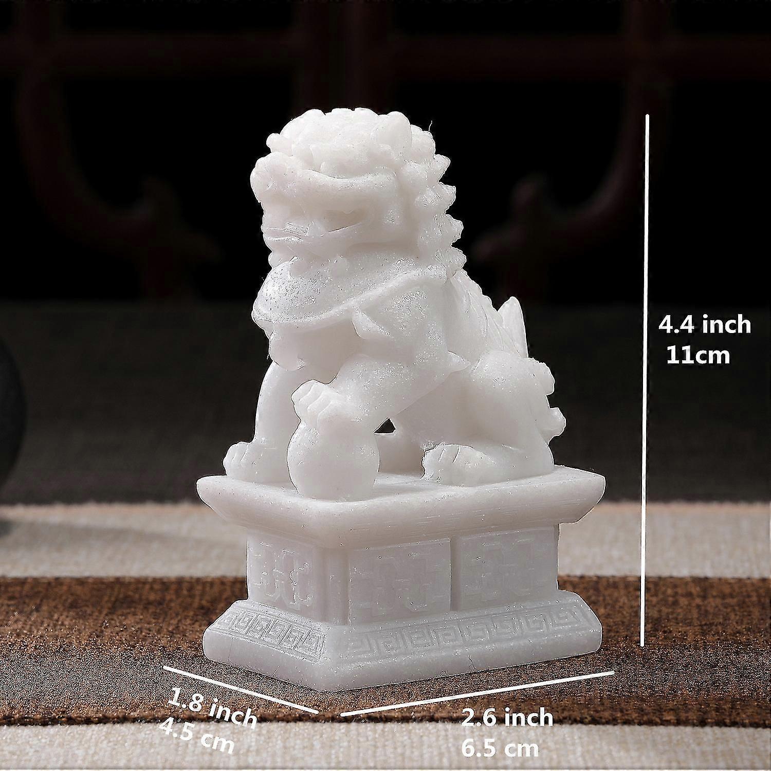 Foo Dogs Guardian Lion Statues - Pair Of Fengshui Fu Dogs Figurine ...