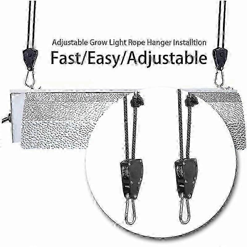 4 Pcs Pulley Ratchets Heavy Duty Rope Clip Hanger Adjustable Lifting ...