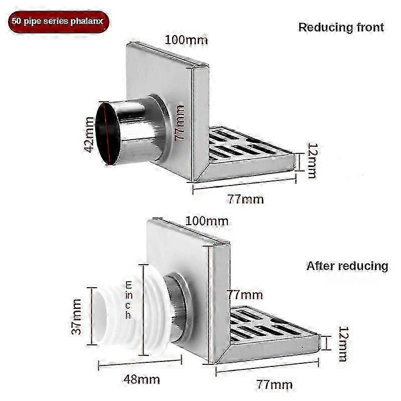 Stainless Steel Side-drain Wall Side Shower Drain Balcony Wall Corner ...