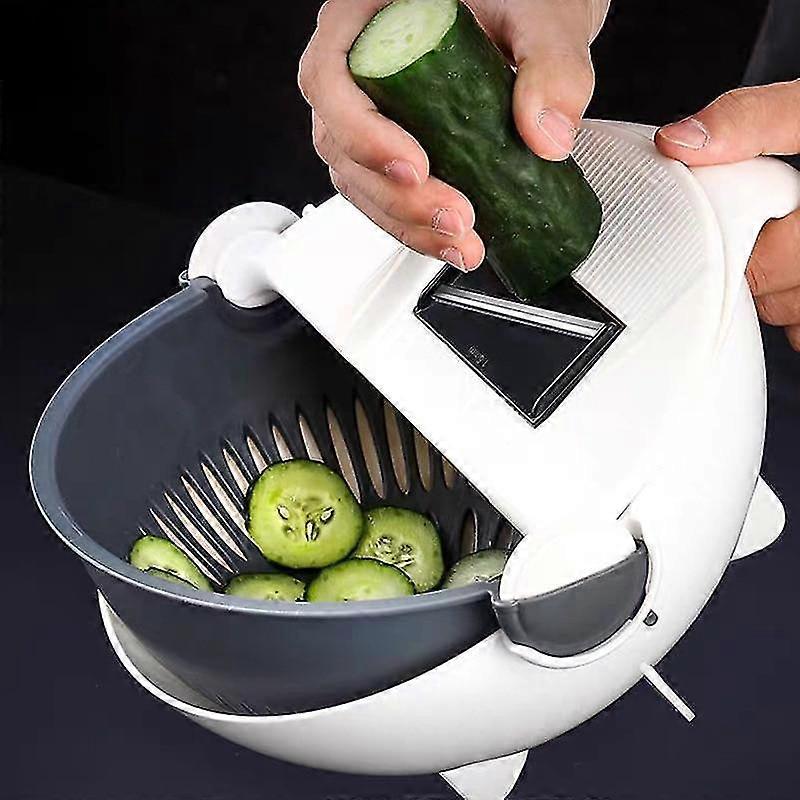 Kitchen Slicers Multi Manual Slicer Rotate Vegetable Cutter With Drain ...