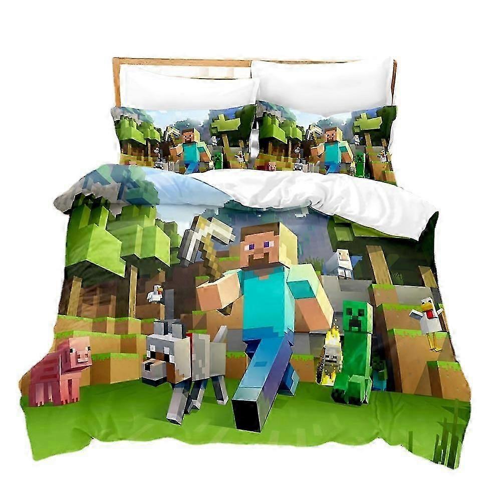 Minecraft Bedding Suit Duvet Cover 3D Printing Boy Girl Theme Room ...