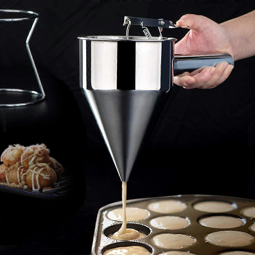Stainless Steel Funnel Pancake Batter Dispenser With Handle And Frame ...