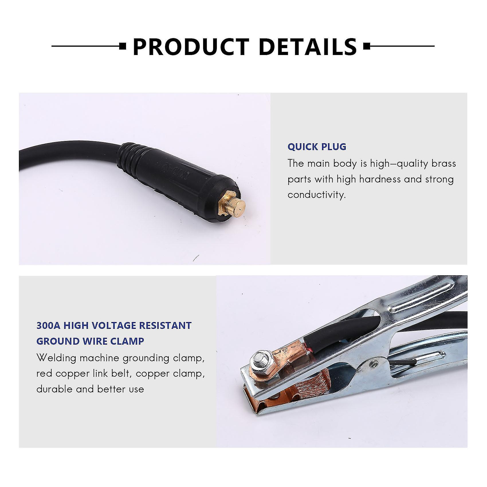 300a Groud Welding Earth Cable Clamp Clip For Mig Tig Arc Welder ...