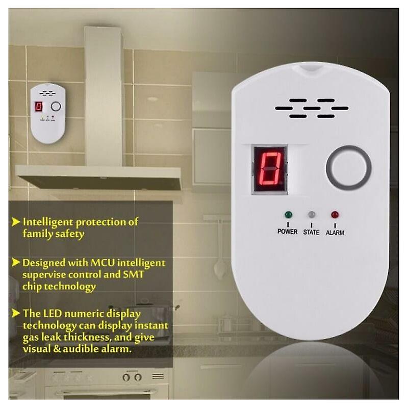 Digital Natural Gas Detector, Home Gas Alarm, Gas Leak Detector, High ...