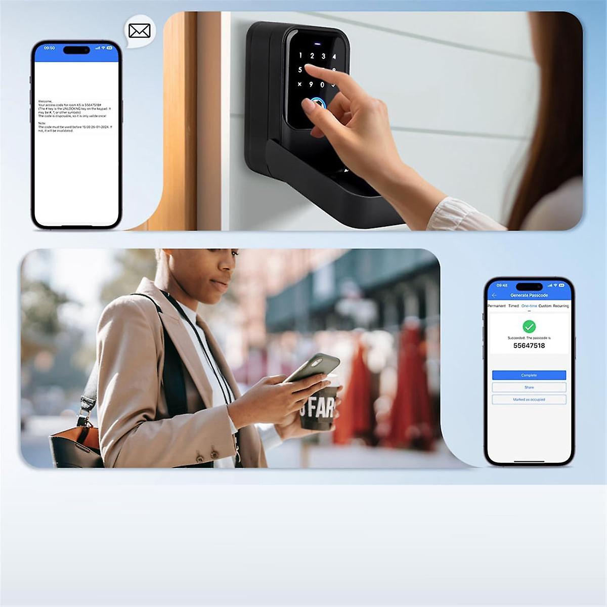 Smart Key Lock Box, Fingerprint, Control, Key, Password, Access Card ...
