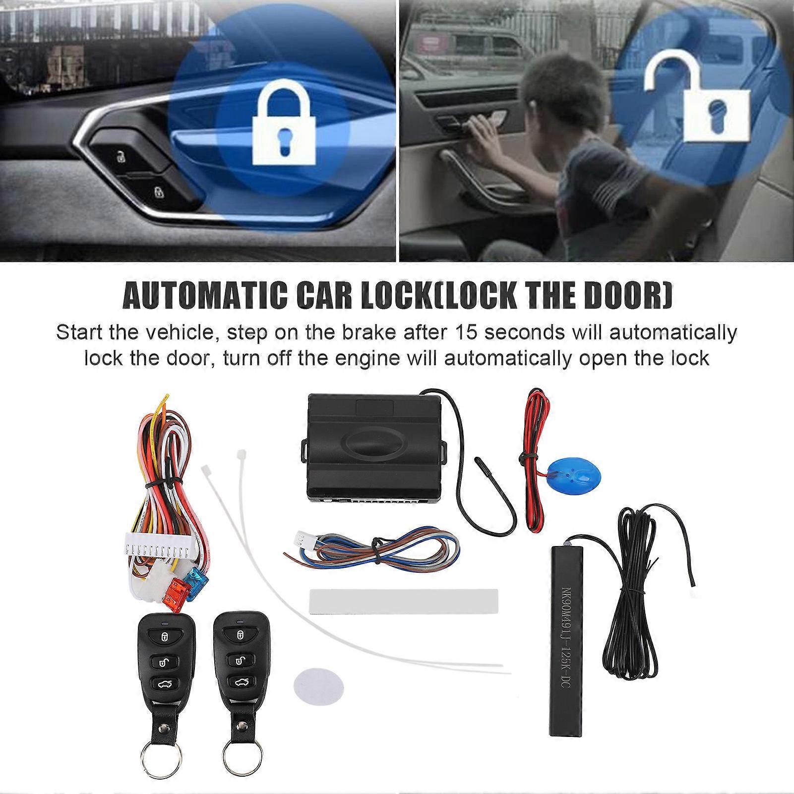Car Keyless Entry System Kit Intelligent PKE Push Button Remote Start ...