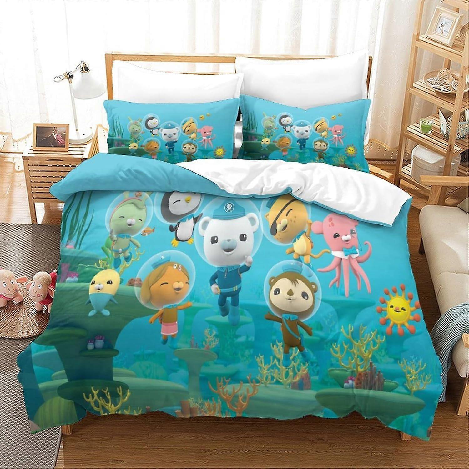 3D Print The Octonauts Bedding Set Cartoon Duvet Cover Set 3 Pcs Set ...