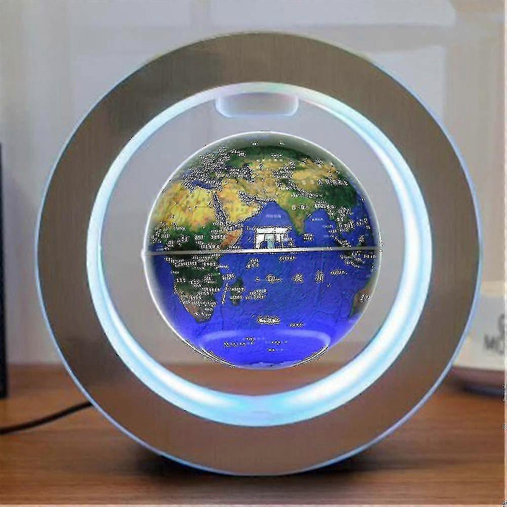 Round Led World Map Floating Globe Magnetic Levitation Light Anti ...