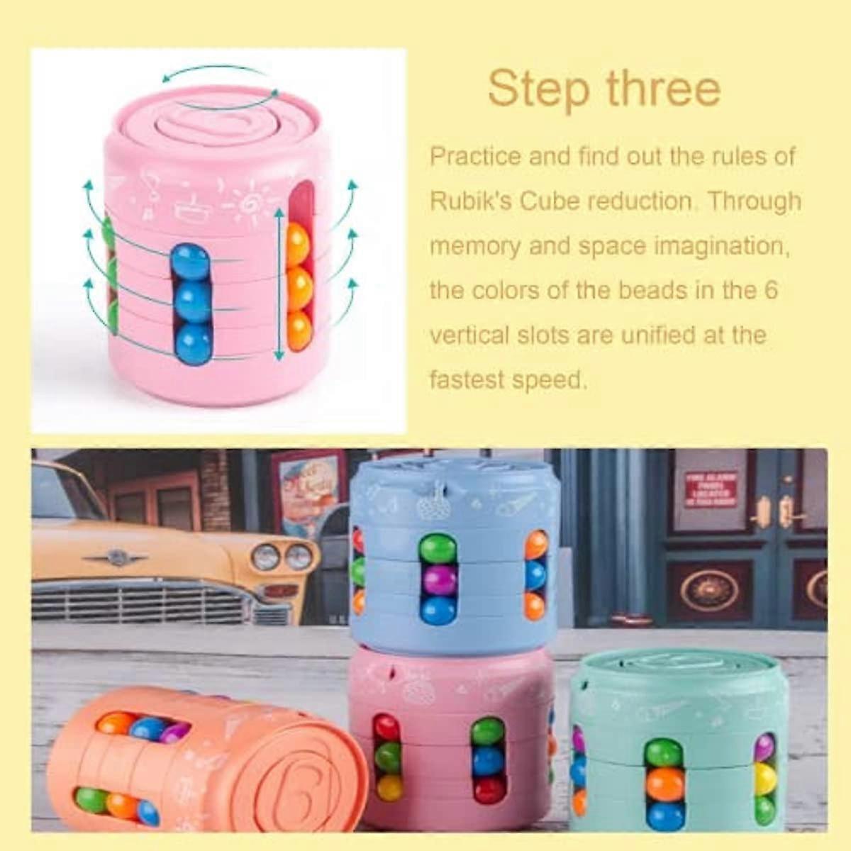 Rotating Magic Bean Cube Toys Decompression Toys Fingertip Magic Cube ...