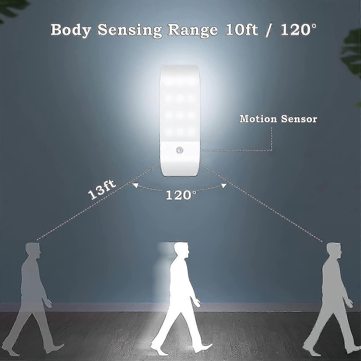Auto Light, Portable Motion Sensor Light, 3 Mode Night Light 12 Led Usb ...