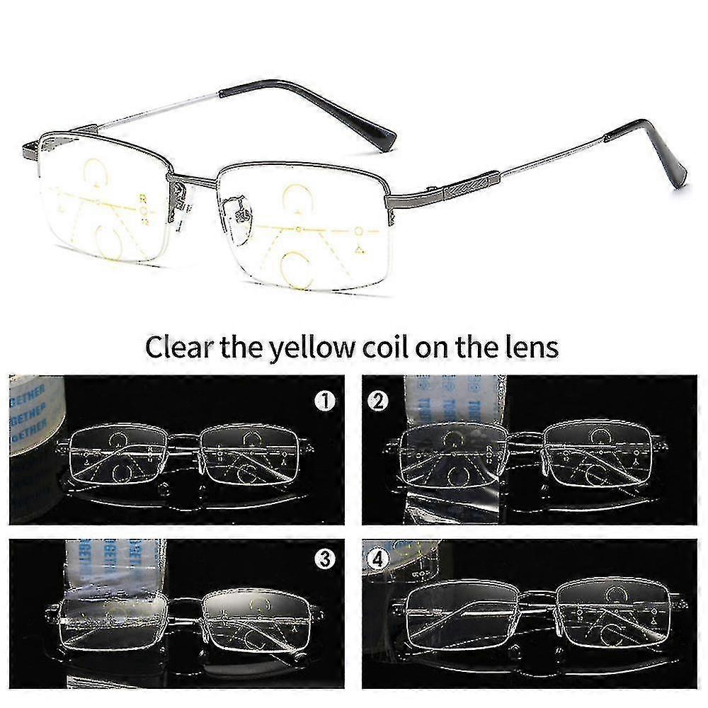 Progressive Multifocal Lens Reading Glasses Presbyopia Glasses | Fruugo UK