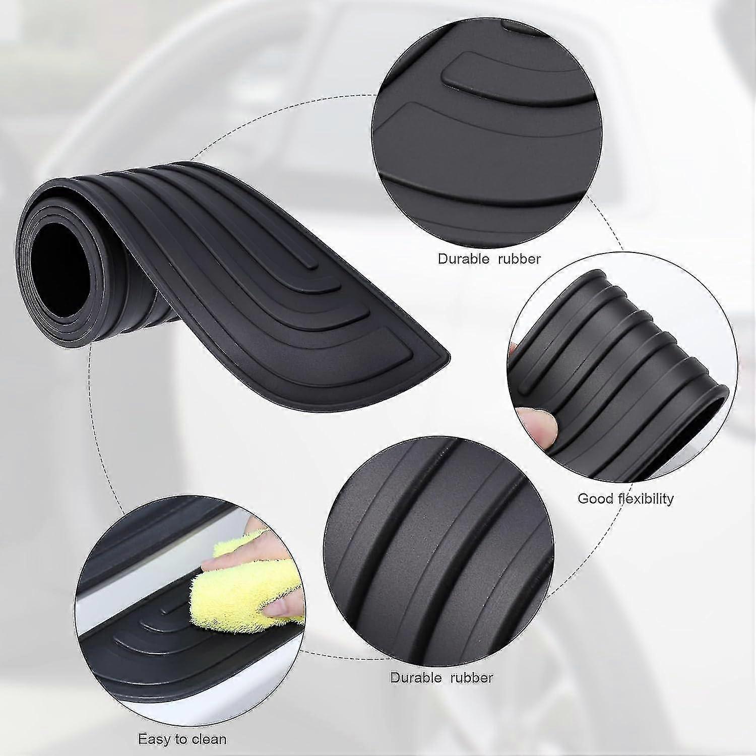 Car Rear Bumper Protector, Universal Flexible Rubber Bumper Guard ...