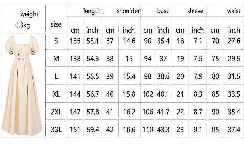 Medieval Women's High Waist Ball Dress Bridgerton Victorian Tea Party ...