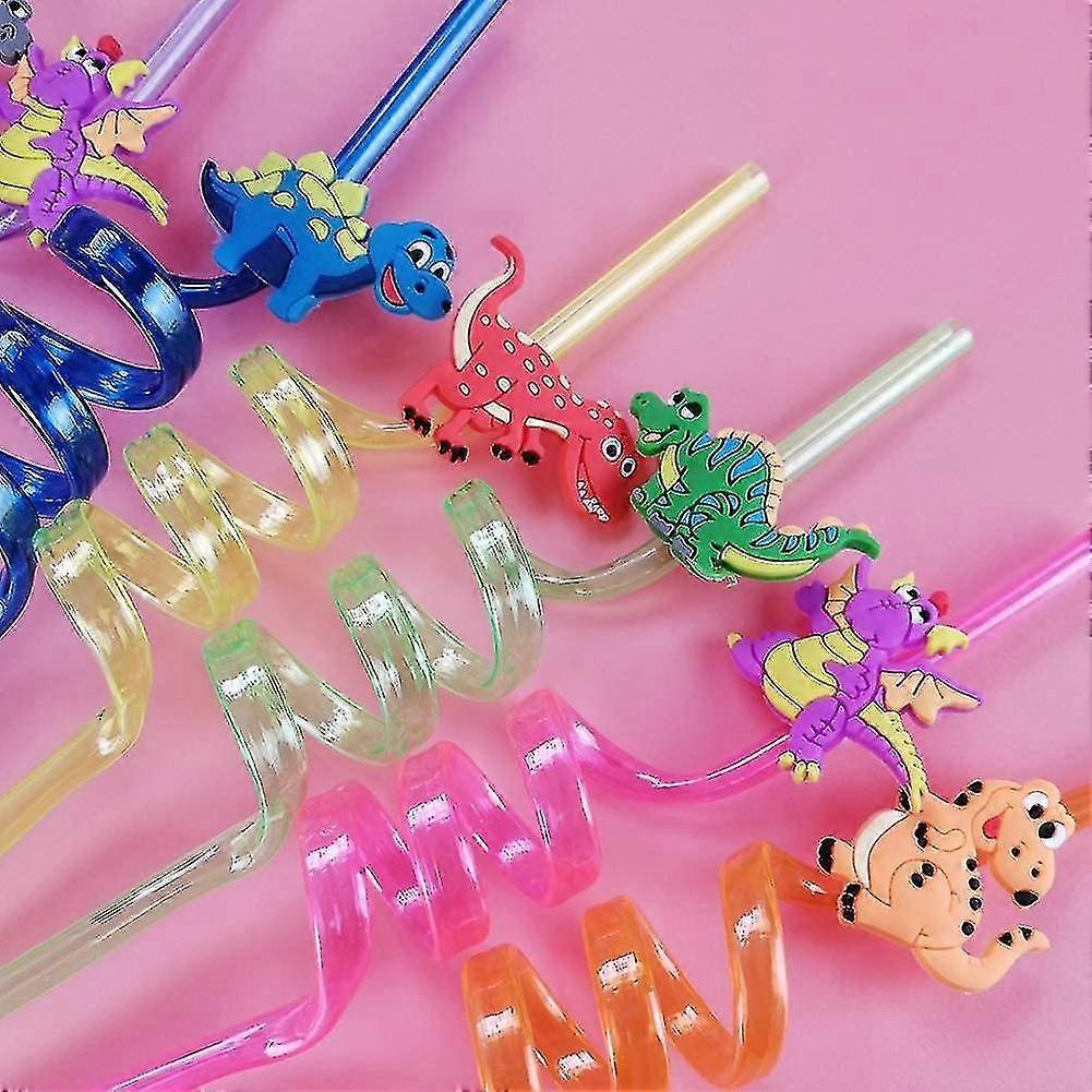 8x Jurassic World Dinosaur Drinking Plastic Straws For Kids Birthday ...