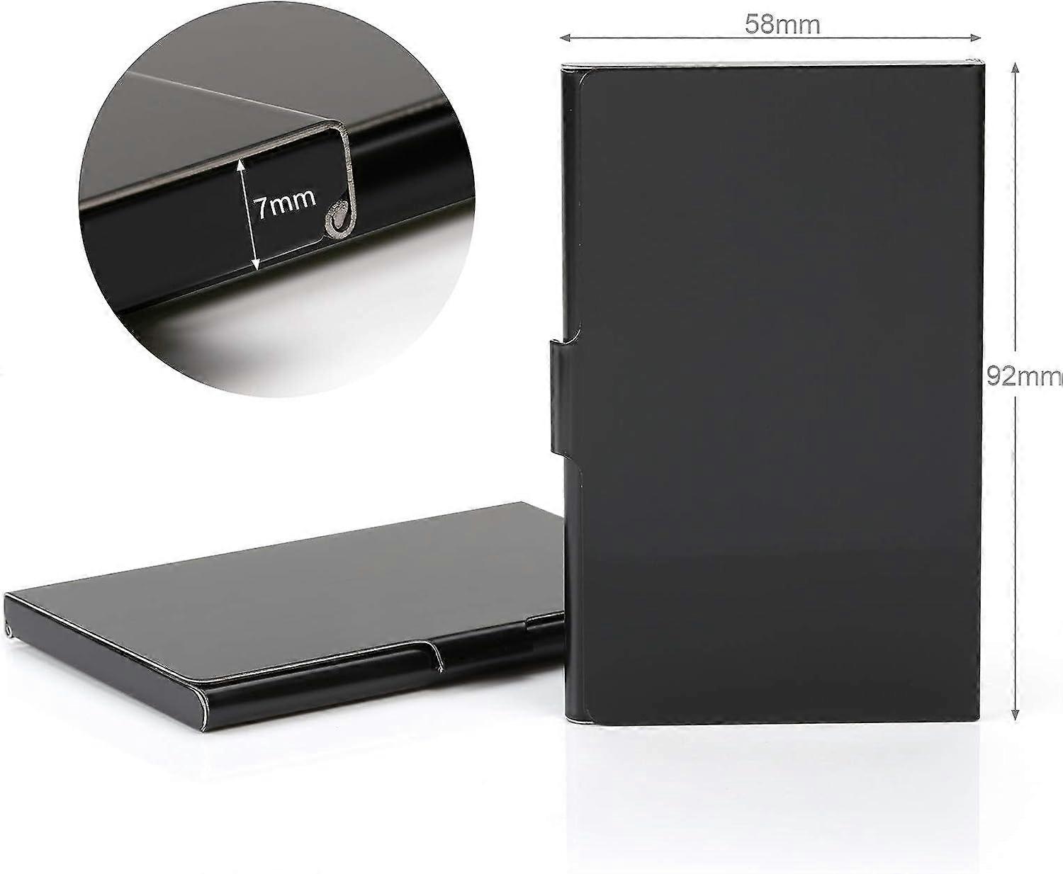 2 piece business card cases stainless steel card case black business ...