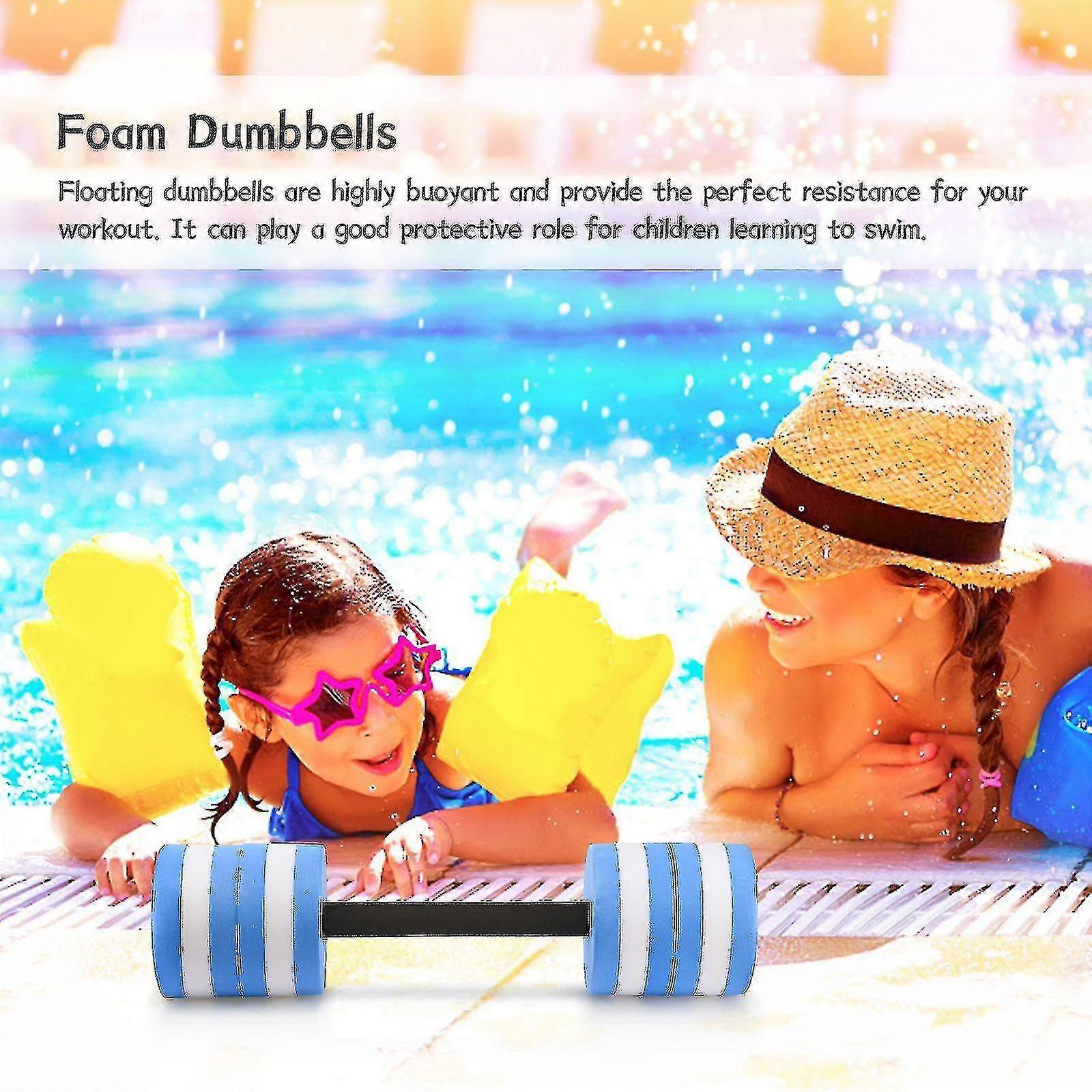 Aquatic Swim Barbells Foam Dumbbells Aquatic Bar Float Training Water ...