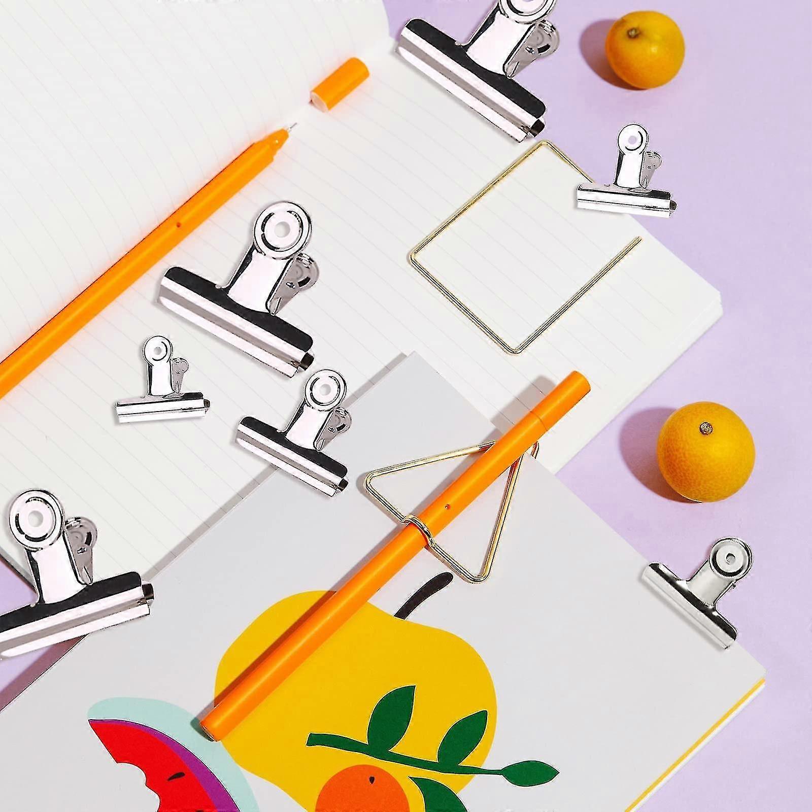 Large Hinge Clips, 12 Pack 63mm Bulldog Clips Round, Metal Hinge Clips ...