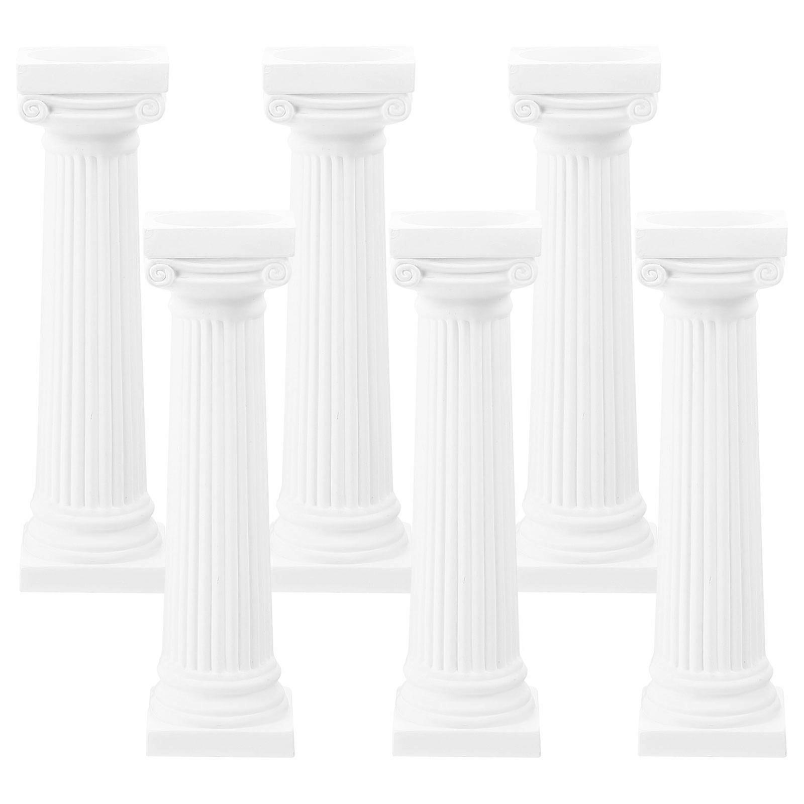 6Pcs Roman Column Statue Column Statue Roman Pillar Decoration Photo ...