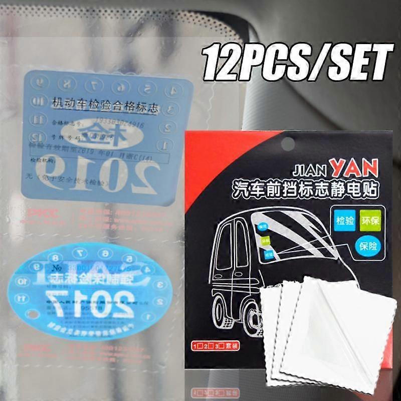 Cae Windshield Electrostatic Sticker Annual Inspection Labels Auxiliary ...