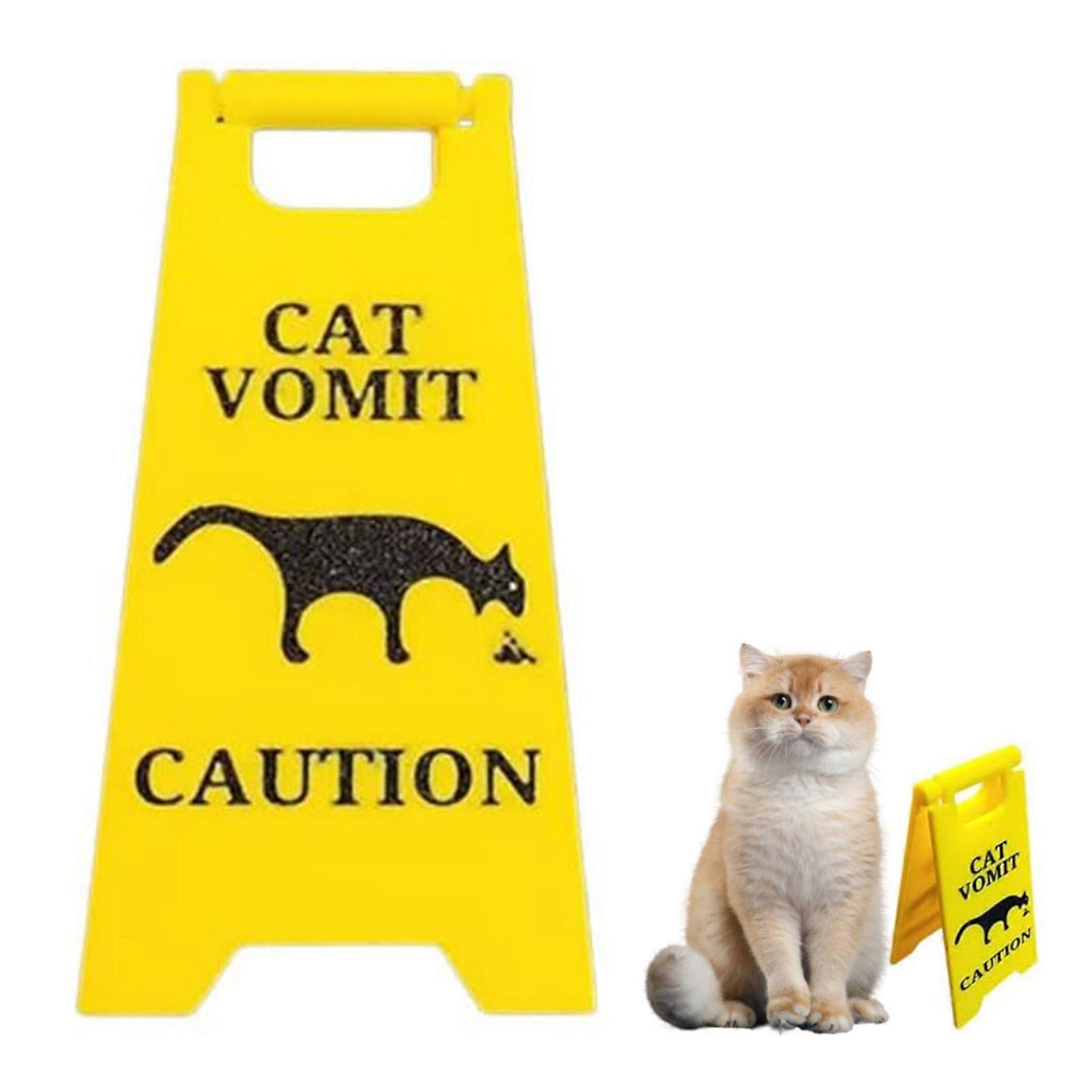 1/2Pcs Dog Cat Vomit Caution Sign Weather-proof Plastic Outdoor Garden ...