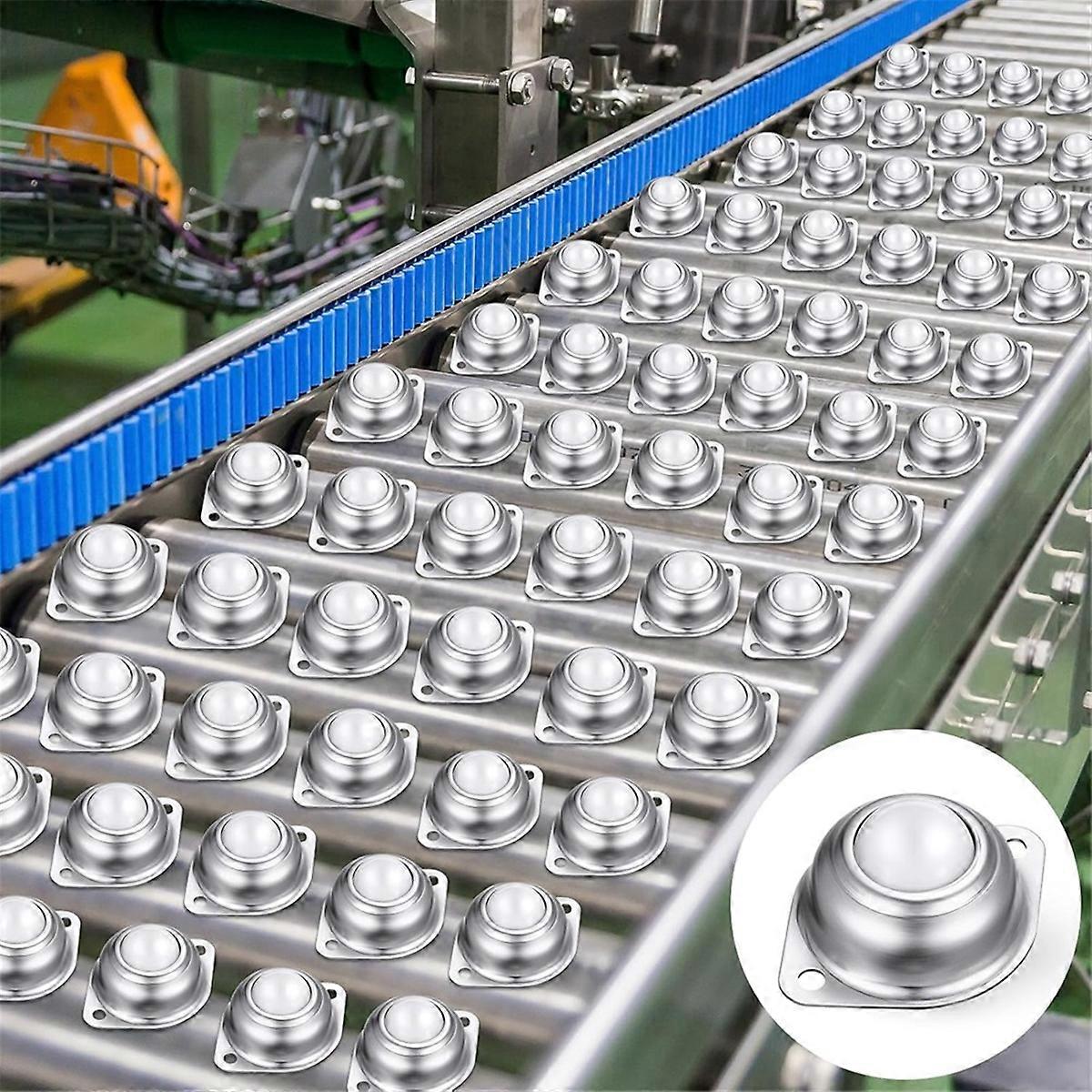 30Pc 5/8Inch Roller Ball Transfer Bearing Carbon Steel Round Ball ...