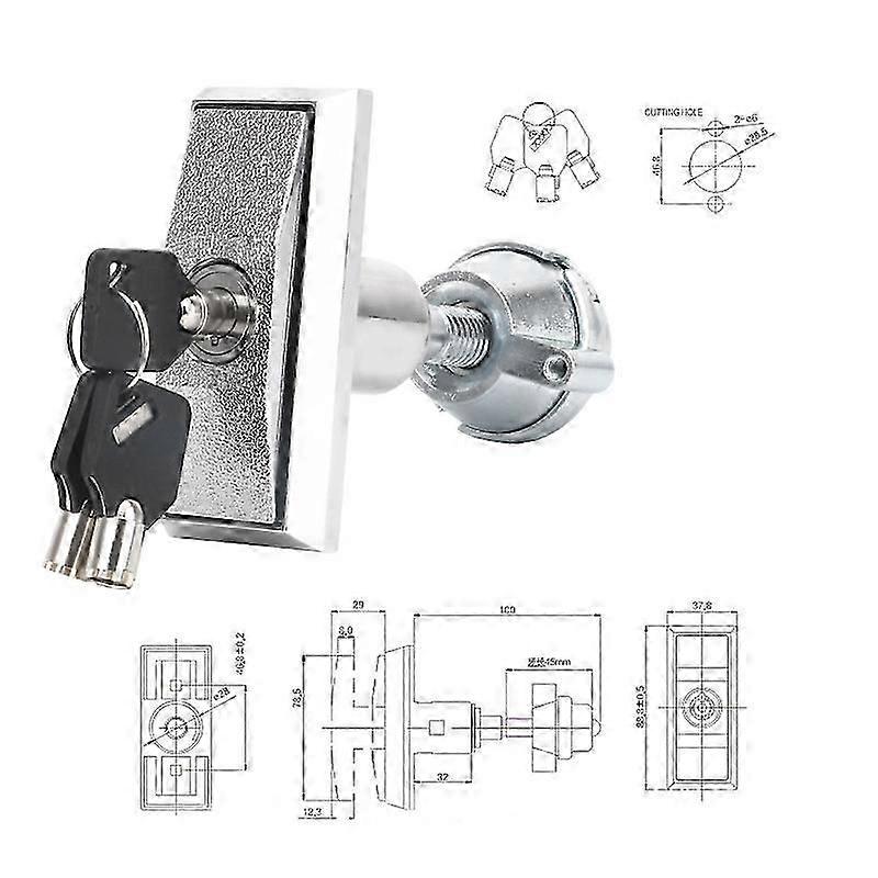 Vending Machine Lock, Universal Zinc Alloy Security Lock with Key for ...
