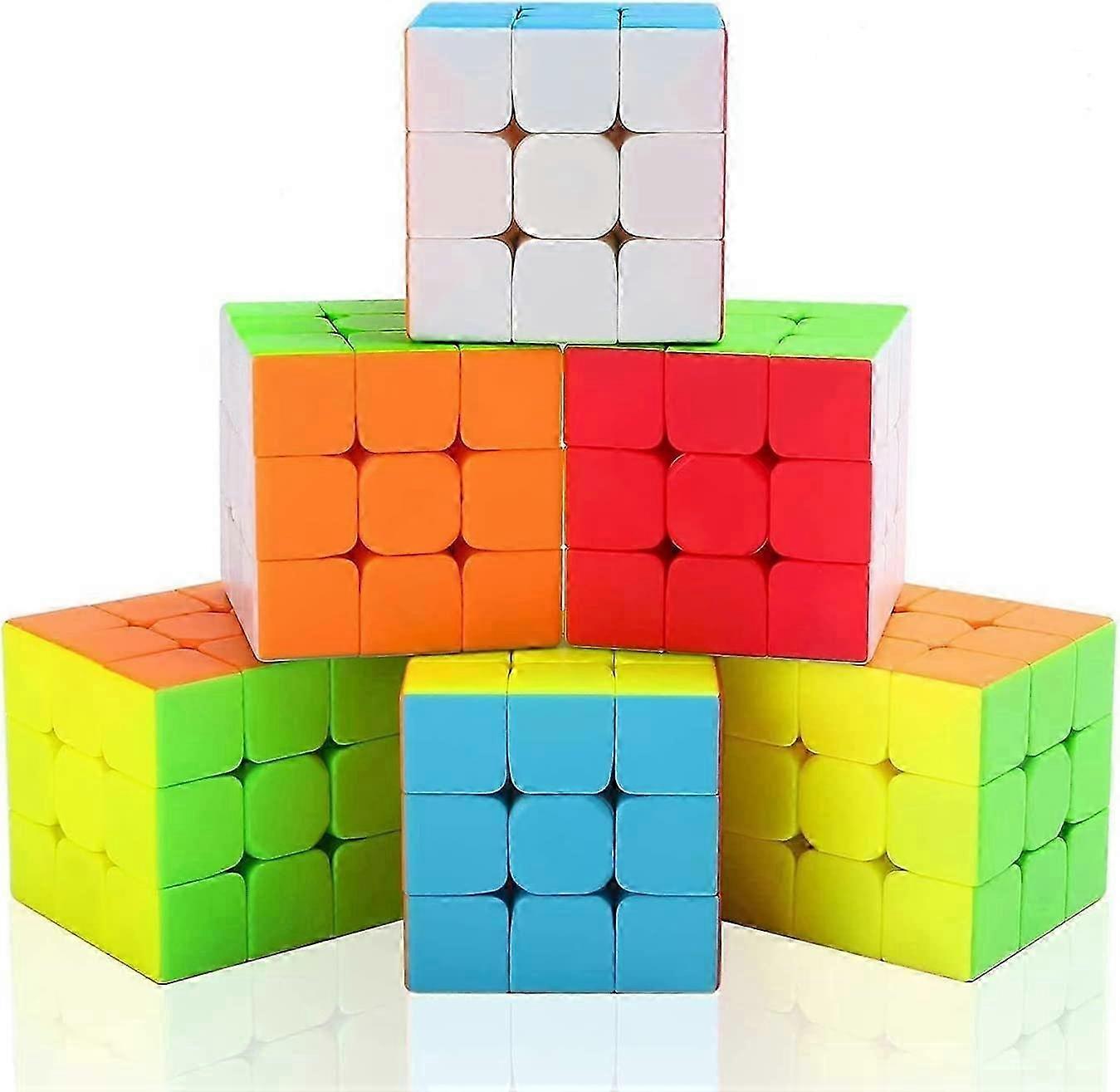 3x3x3 Speed Cubes Set, 6-Pack Speed Cubes Bulk Professional Stickers Free Rubik's Cube Set ...