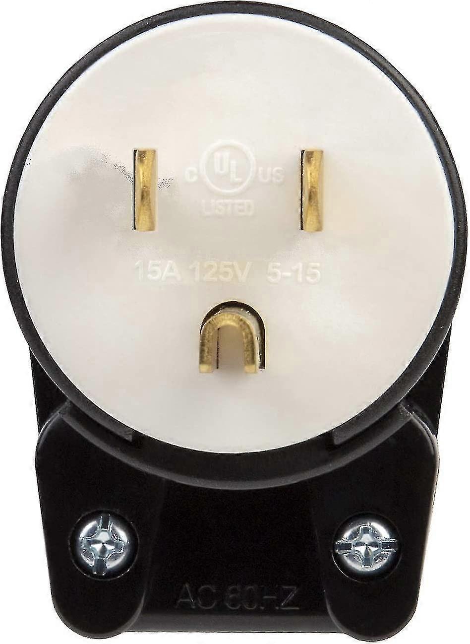 90 Degree NEMA 5-15P Angle Plug, 3-Pole 15A 125V DIY Male Plug for USA/Canada | Fruugo UK