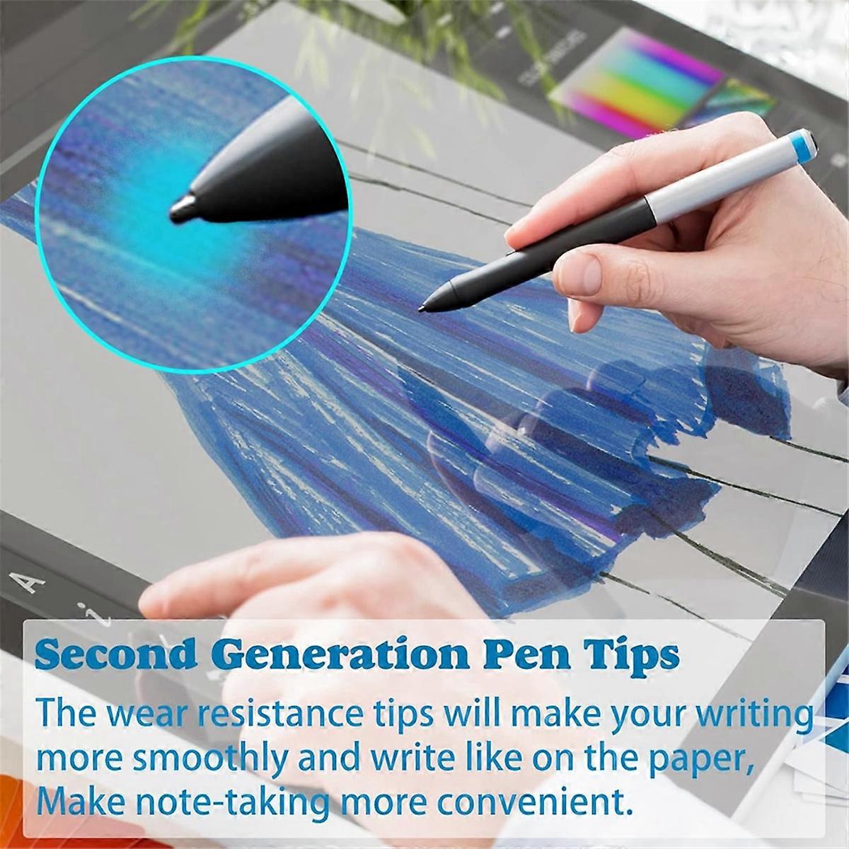 Standard Pen Nibs for WACOM, 12Pcs Black Replacement Refill Pen Tips for Wacom Intuos Pro, Wacom ...