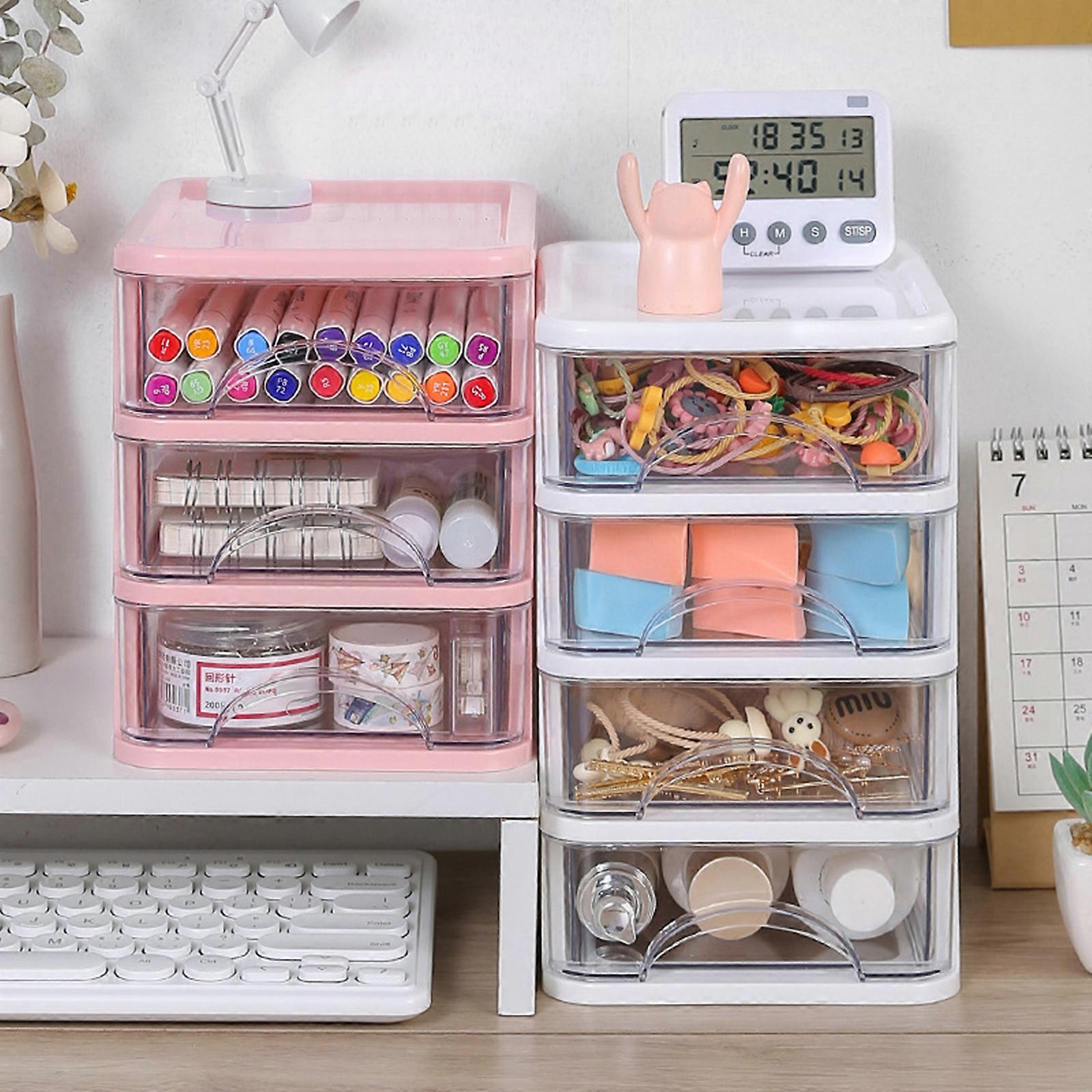 Desktop Storage Box Stackable Storage Cabinet Small Storage Drawers ...