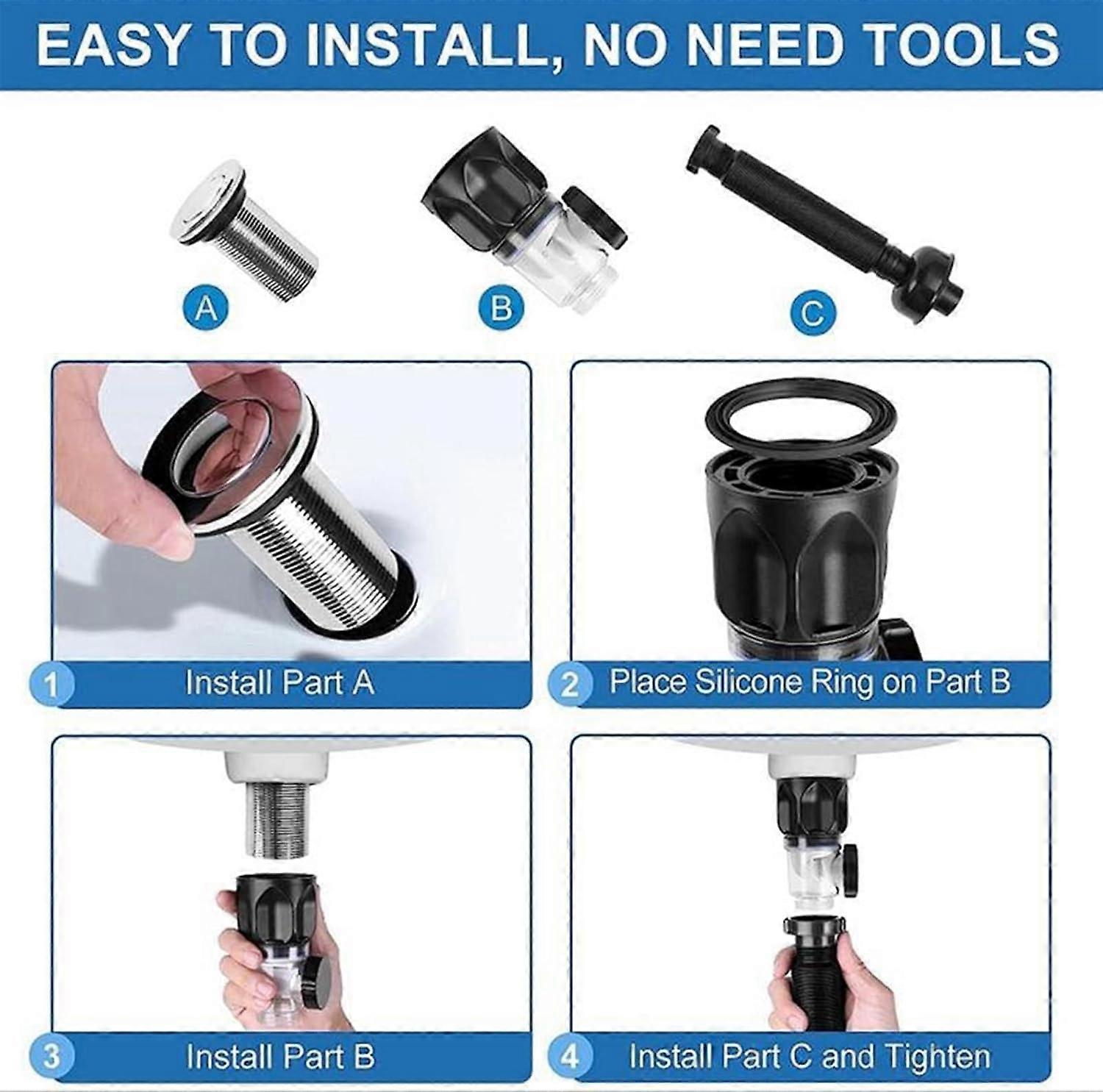 Sink Drain Hose Flexible P Trap Pipe Extension Waste Tube for Kitchen ...