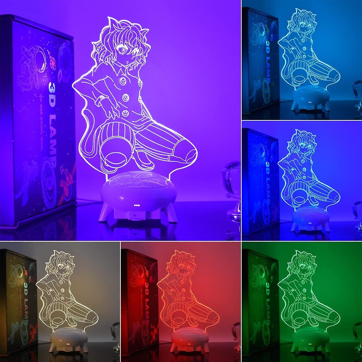 Veeki Anime Girl LED Light Neferpitou 3D Illusion Desk Lamp Cute ...