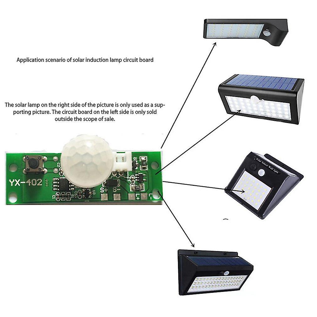 3.7v Infrared Solar Lamp Panel Circuit Board Solar Lamp Board Control ...