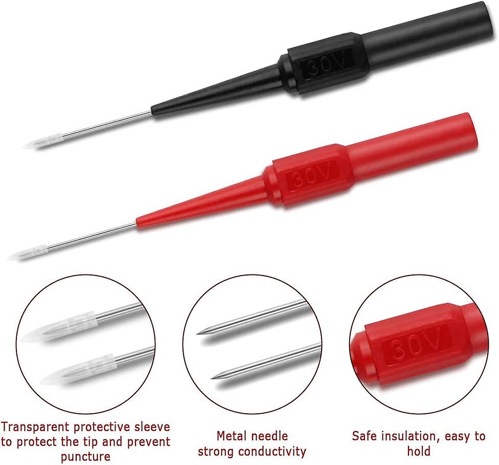 8pcs Test Probe, Stainless Steel Multimeter Test Leads Test Probes ...