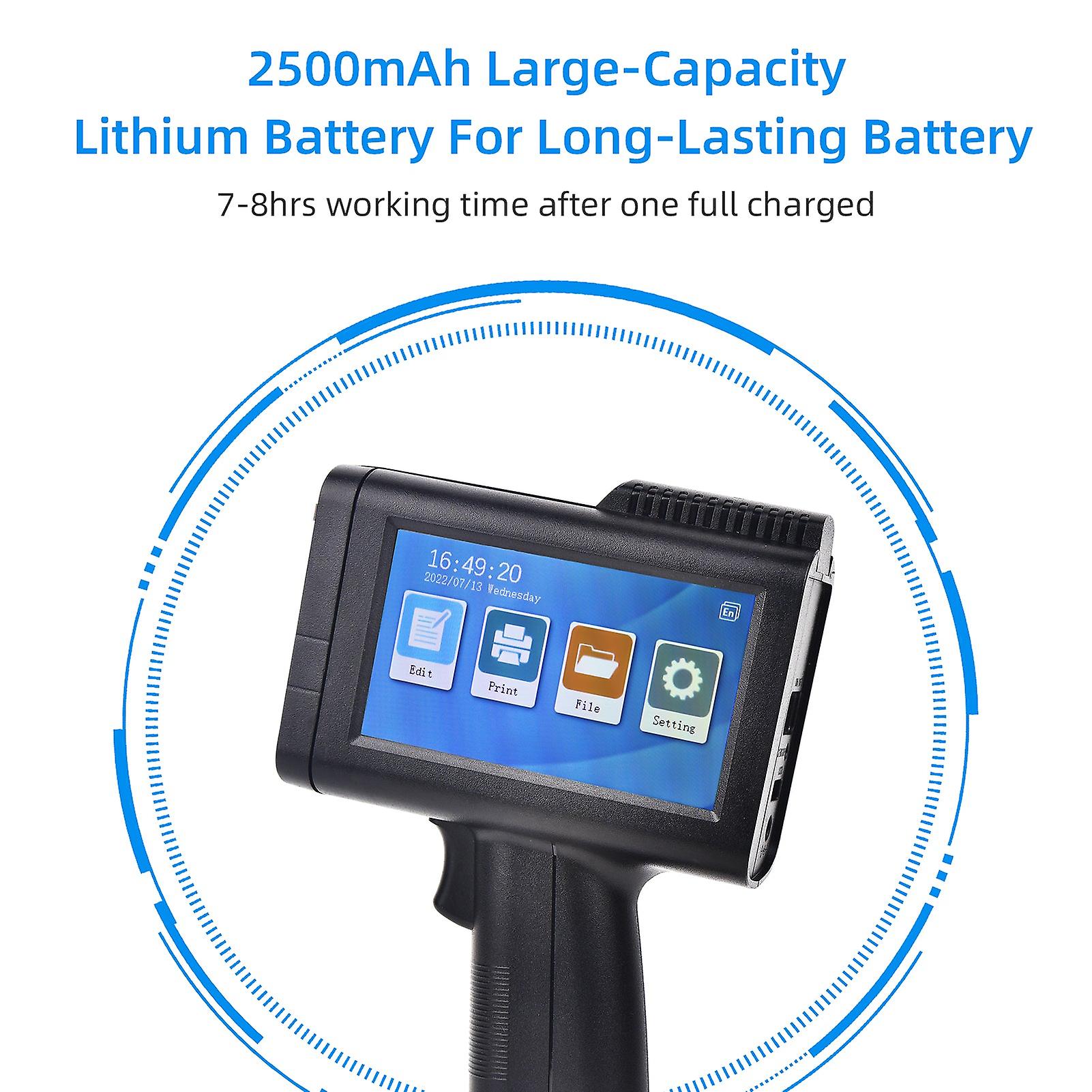 Portable hd handheld inkjet printer 4.3 inch touchscreen intelligent ...