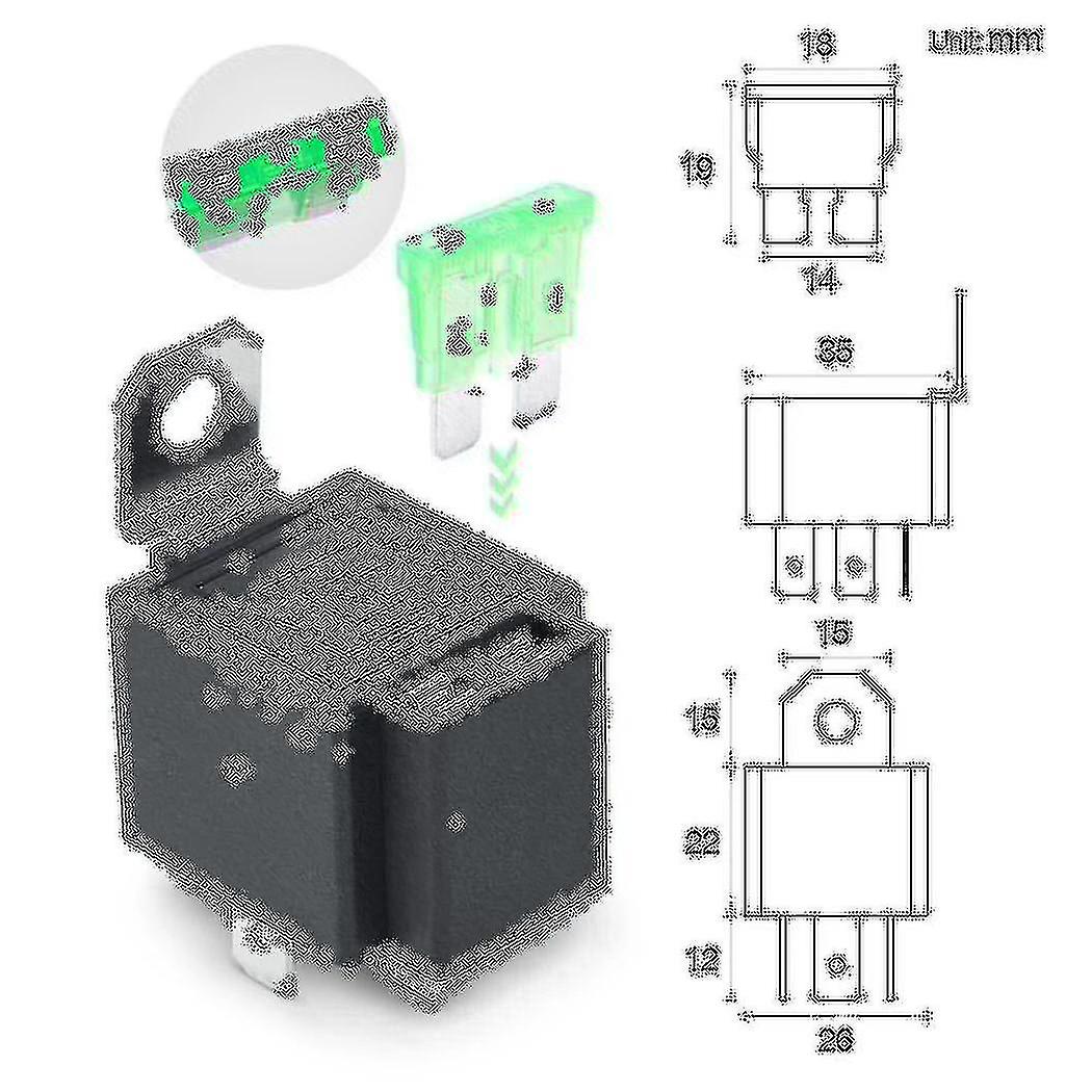 6pcs 5-pin Spst Automotive Electrical Relay 12v 30a Car Fuse Relay ...