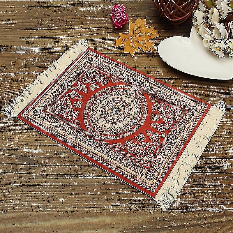 Rectangular Persian Mini Rug Woven Rug Mouse Pad Carpet Tassel Mat ...
