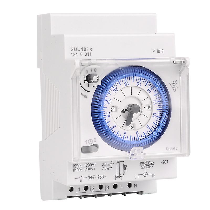 Analog Mechanical Timer 110V-220V 24 Hours Daily Programmable 15 ...