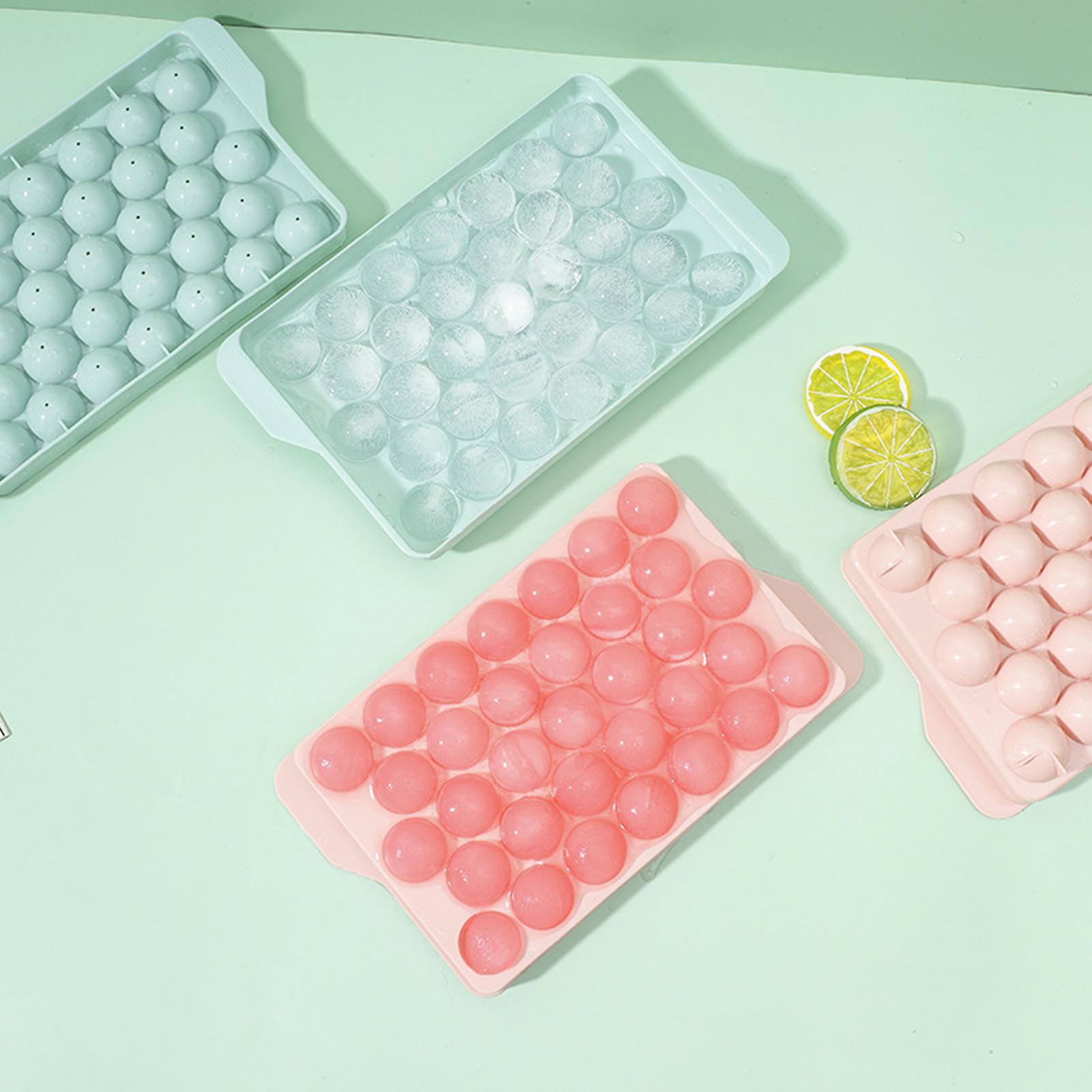 Wharick Ice Cube Tray Round Tasteless PP 33 Grids Cocktails Reusable ...