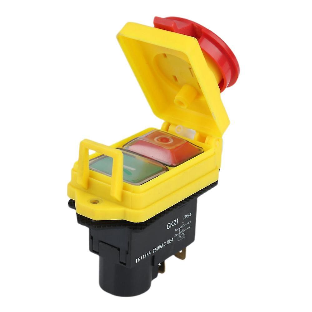 250v 16a Ip54 Start Stop Switch No Volt Release Switch With Emergency ...
