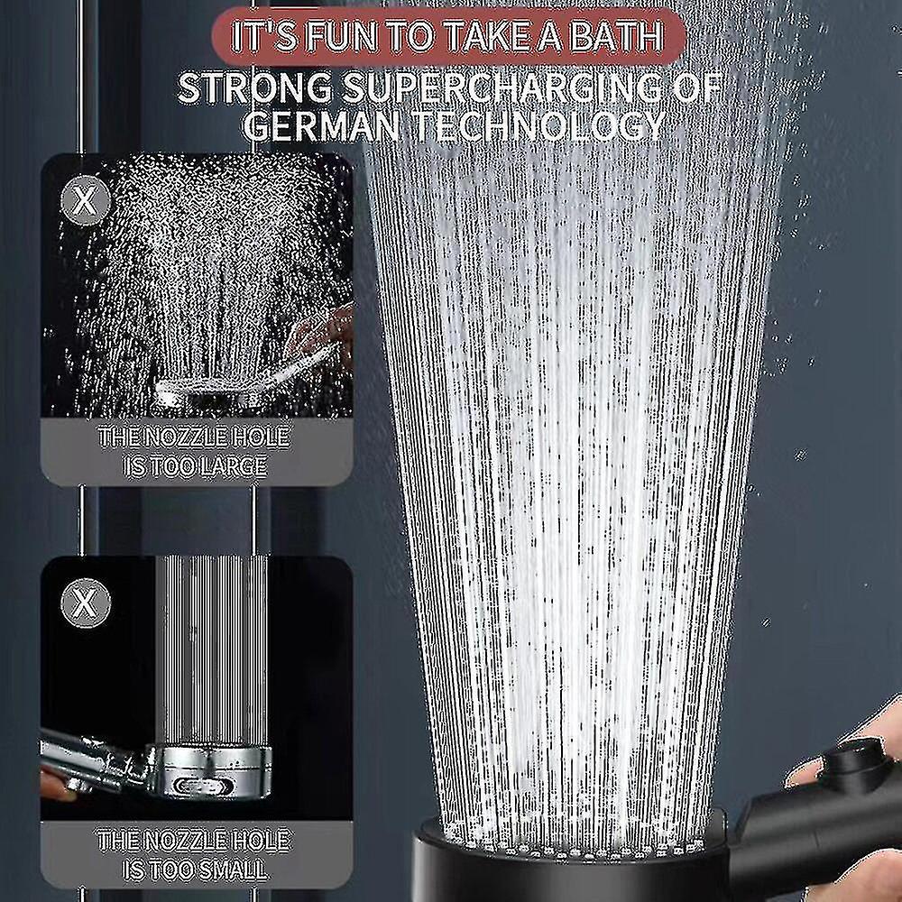 Shower Head Water Saving 5 Mode Adjustable High Pressure One-key Stop ...